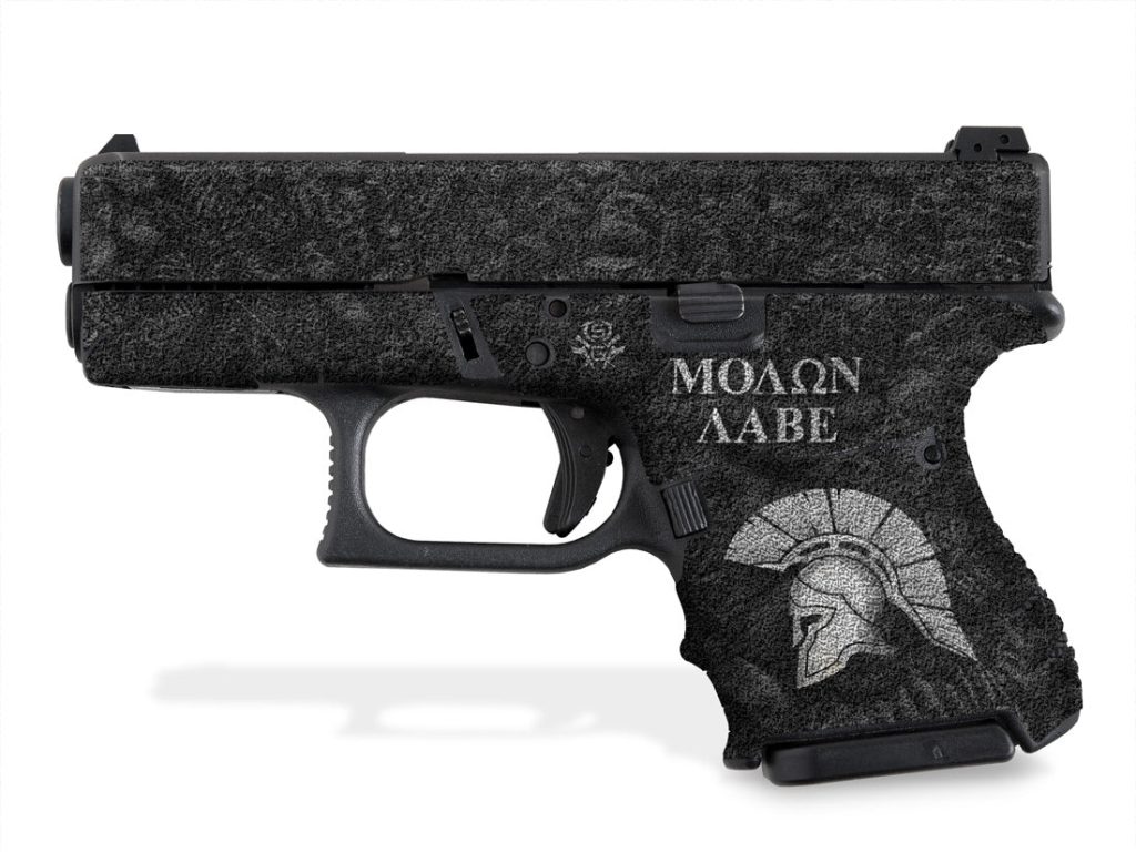 Glock 26 Decal Grip - Sparta / Molon Labe - Showgun Decal Grips